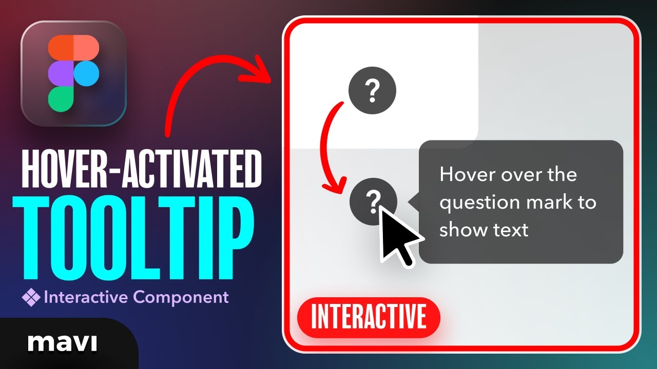 How To Create a TOOLTIP (Hover to Show Text) Component in Figma (Tutorial)