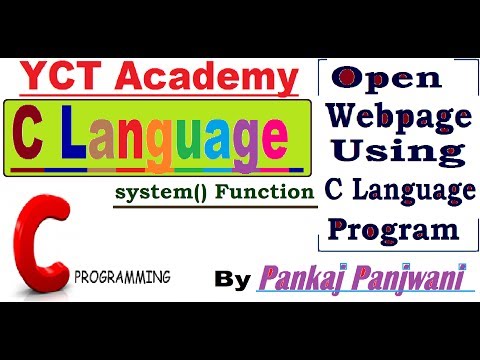 Learn C Programming How To Open Webpage Using C Program By Pankaj ...