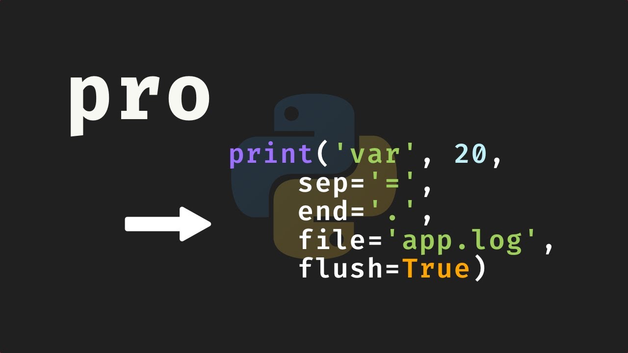 How to print like a Pro in Python