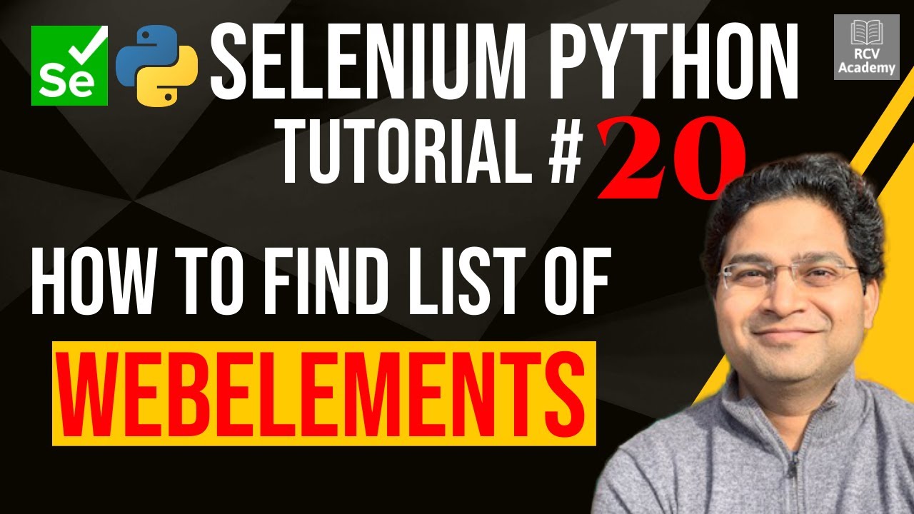 Selenium Python Tutorial #20 - FindElements | How to Find Elements List