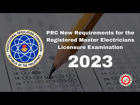 New PRC Requirements for the Registered Master Electricians Licensure Examination 2023