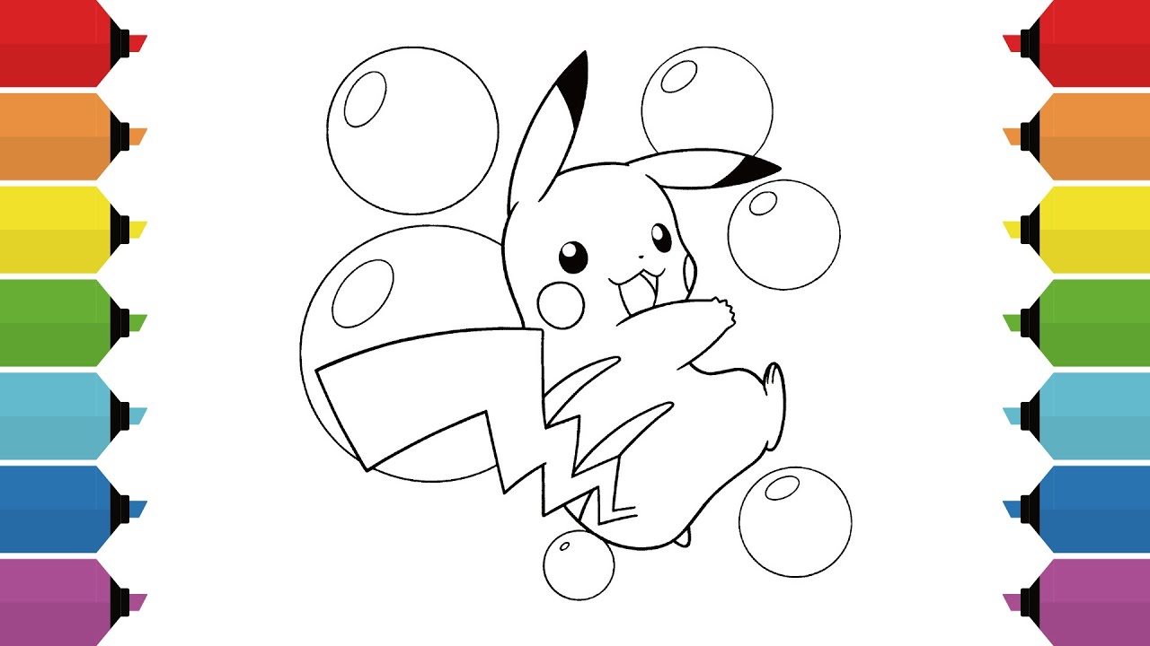 Coloring Pokemon Pikachu Coloring Page