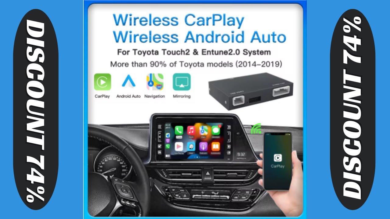 NEW Wireless Carplay Android Auto For TOYOTA CHR Corolla Camry Auris prius RAV4 Avensis Highlander