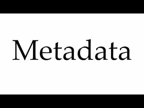How to Pronounce Metadata