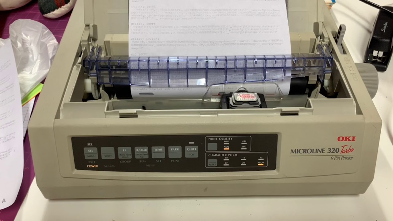 Oki Okidata Microline 320 Turbo 9-pin Printer Test
