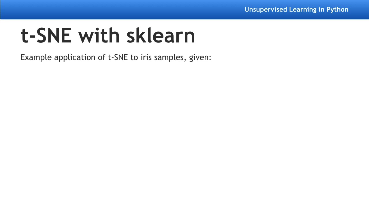 scikit-learn t-SNE for 2D maps of datasets