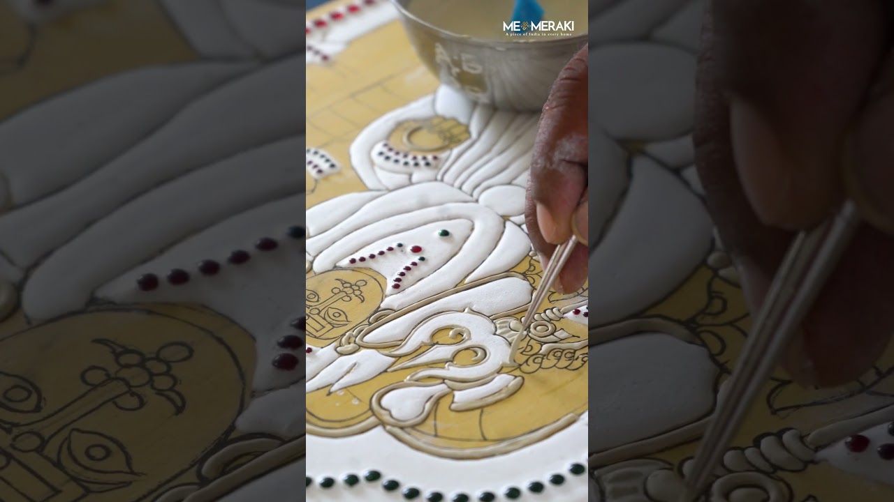 Want to learn Tanjore Painting Art? Learn Indian artform with MeMeraki #learnart #painting