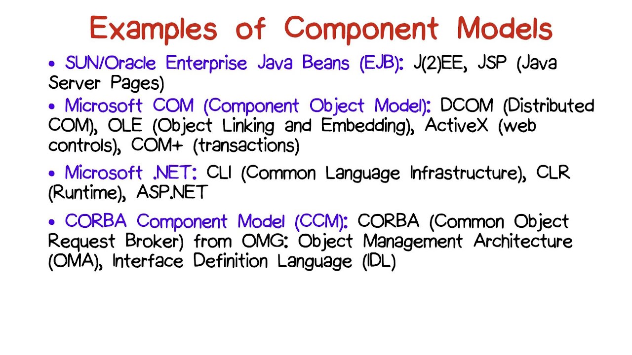 Examples of Component Models