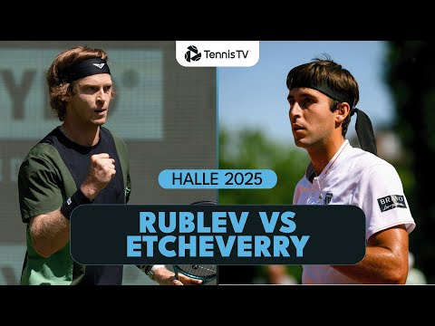 DRAMATIC Andrey Rublev vs Tomas Martin Etcheverry Highlights | Halle 2025