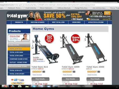 Total Gym: How to save money on gym equipment using free coupon codes