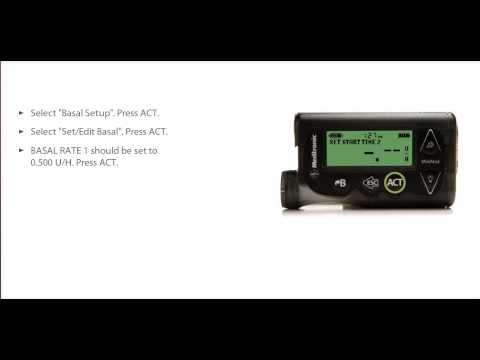 How to Program a Multiple Basal Rate with the MiniMed 530G Insulin Pump