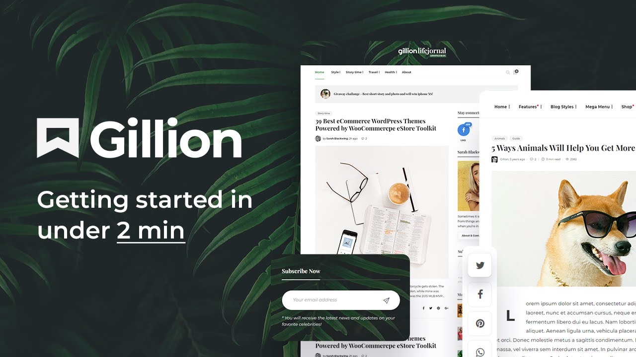 Gillion Theme - Getting Started (under 2 min)