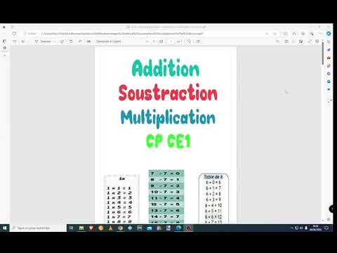 Donne PDF de mathématique CP - CE1 à télécharger en description. Voir comment l'utiliser en vidéo.