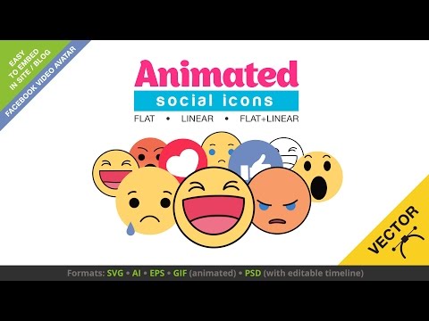 Animated Social Icons + Video Avatars