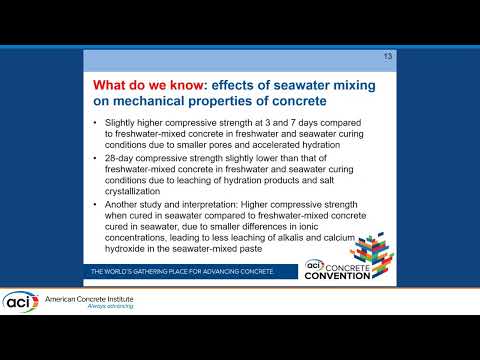 ACI Technical Committee 243 –Seawater Concrete