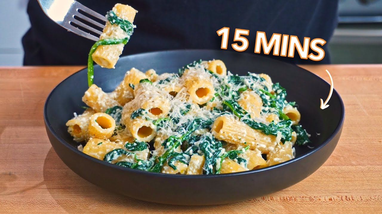 Quick & Easy Ricotta & Spinach Rigatoni | Pasta Recipe
