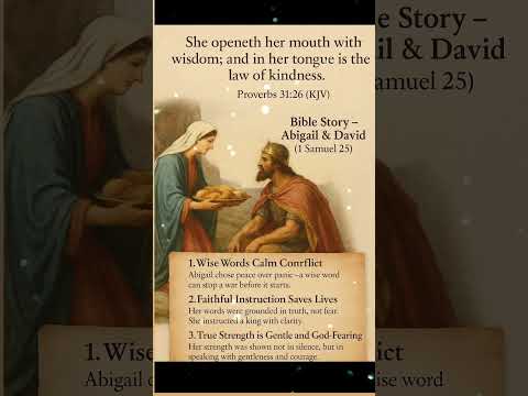 She Spoke with Wisdom: Abigail’s Power in Silence | Proverbs 31:26 #bibleverse #bibleverseoftheday
