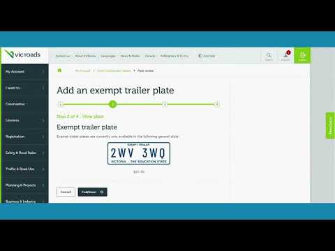 How to order your exempt trailer number plate online