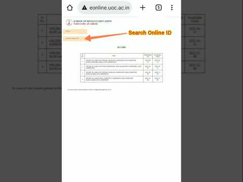 How to Find Calicut University Online ID & Enrollment Number
