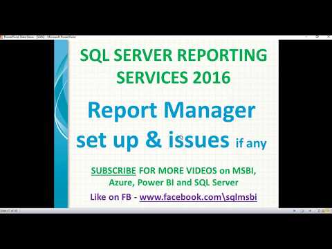 Learn Configure SQL Server Reporting services 2016 | Report Manager ...