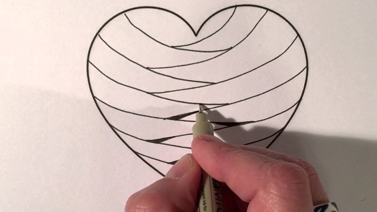 Valentine Zentangle Heart series #1, Betweed
