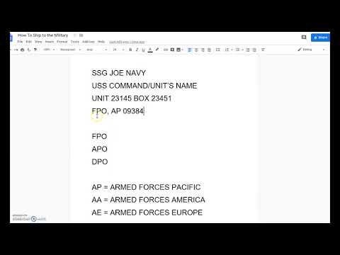 How to Ship to Military Address