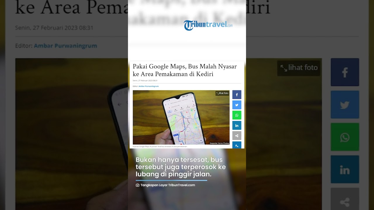 Viral Bus Pemprov Jatim Tersesat dan Terperosok di Pemakaman Umum Kediri - Tribun Video