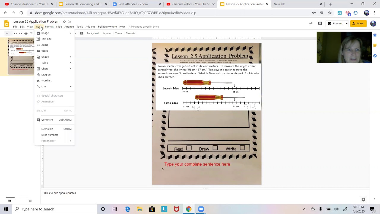 Lesson 25 Application Problem Solution