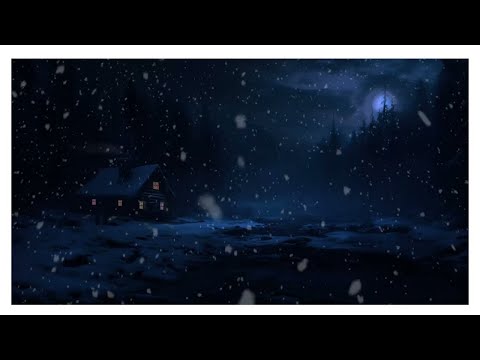 🌨️Gentle Winter Snow Sounds for Sleeping | Gentle Snowfall Ambience Dark Screen