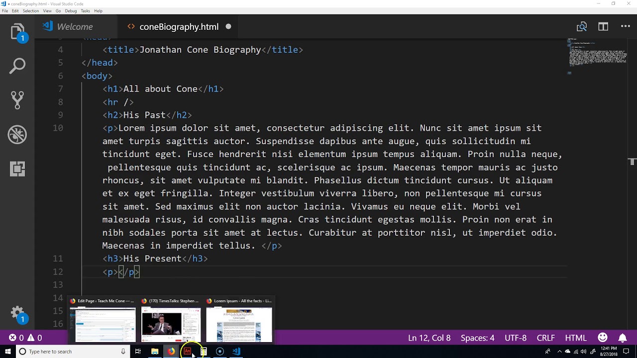 Web Design Class 01 Assignment