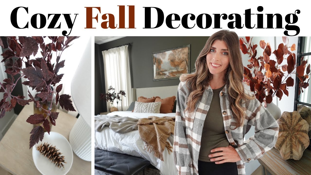 NEW Cozy Fall Decorate With Me 2022 / Fall Decorating Ideas Bedroom & Entryway Ideas