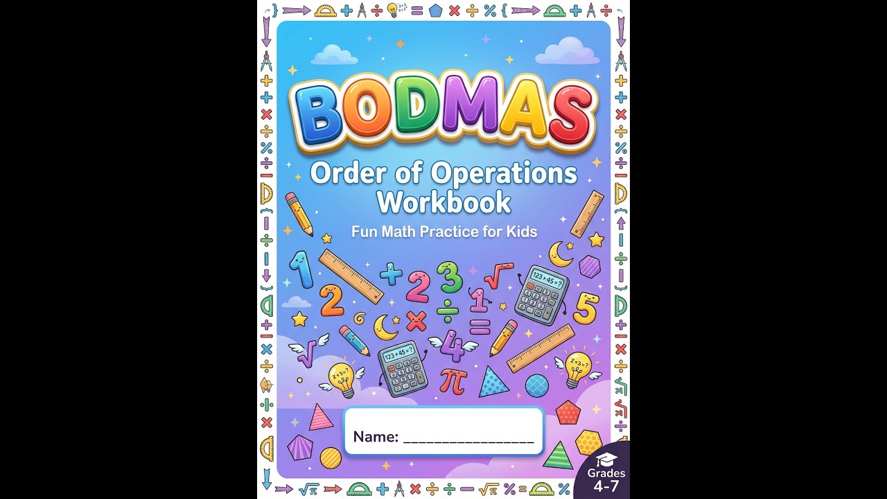 BODMAS Order of Operations Workbook | Fun Math Practice for Grades 4–7 (PDF Pack)