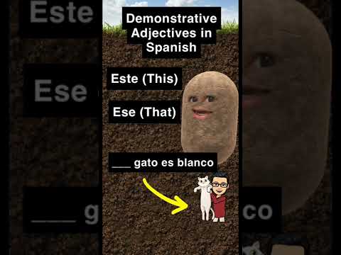 Este, ese, estos, esos -Demonstrative adjectives in Spanish #spanish #shorts