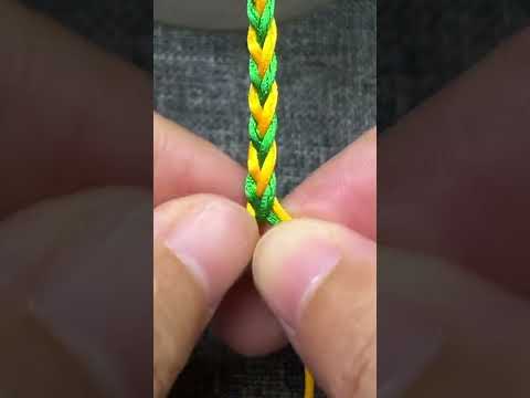 4 strand braid | Basic knot for bracelet making | Easy Bracelet for Beginners #shorts 【B012】