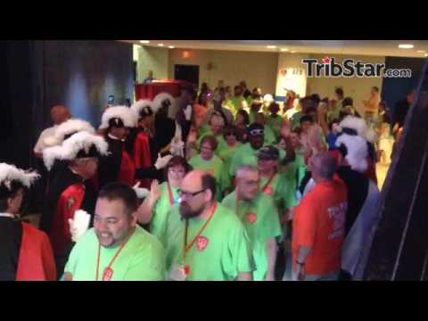 Scenes from Special Olympics Indiana Summer Games opening ceremony at Hulman Center.
