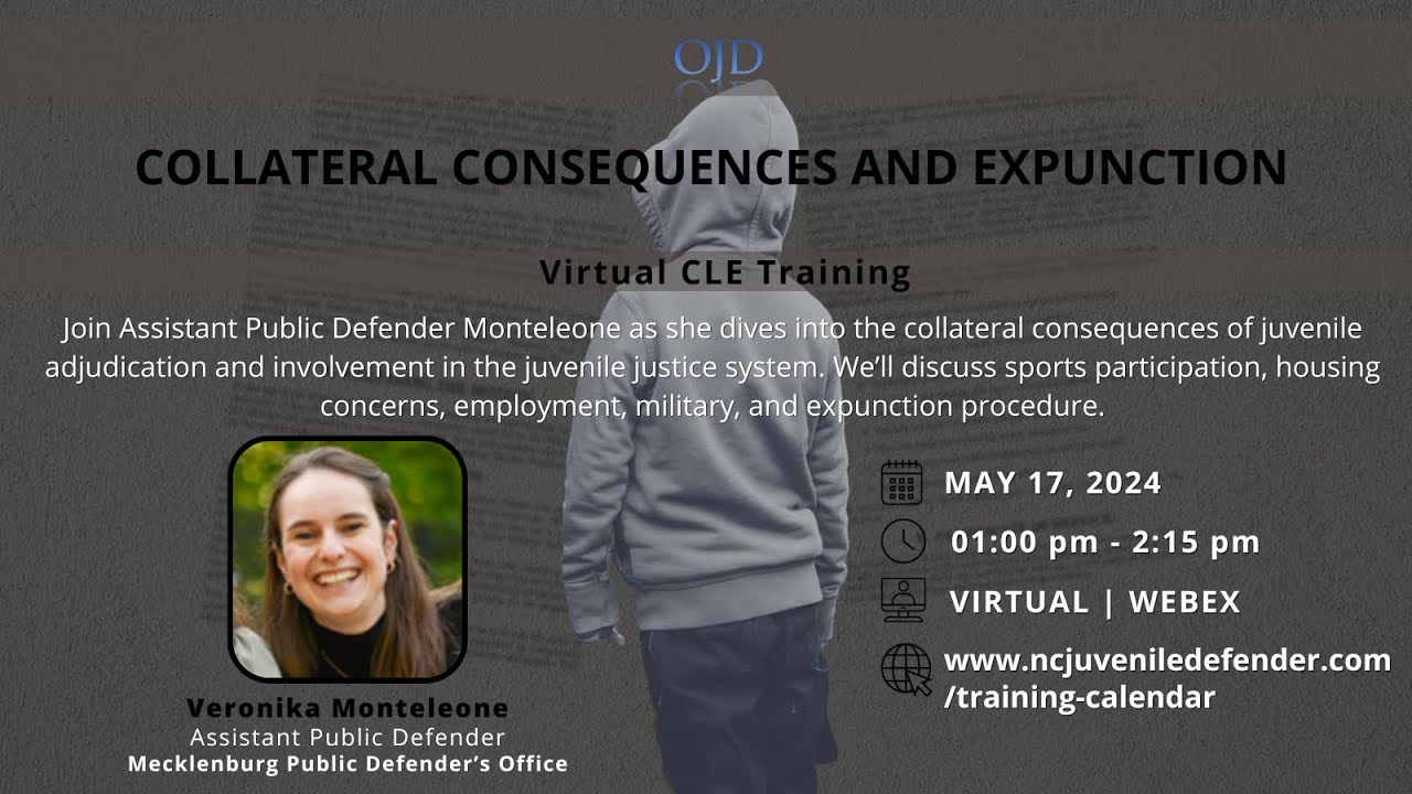 Collateral Consequences and Expunction - OJD Virtual CLE - 5-17-2024
