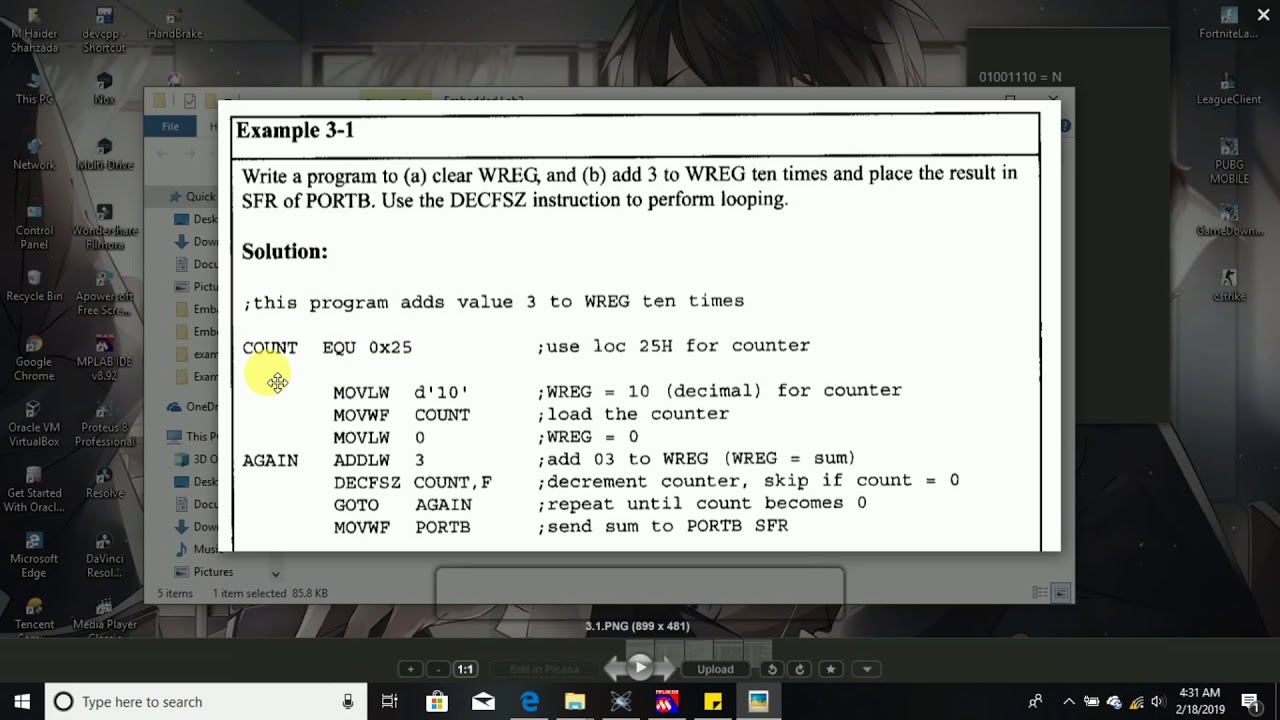 Lab 2 | Embedded System | Example # 3.1, 3.9, 3.20