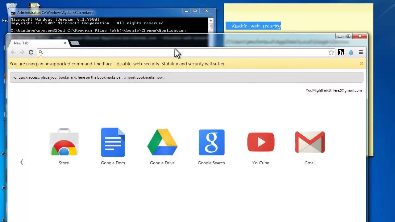 Load a XML file using JavaScript in Chrome