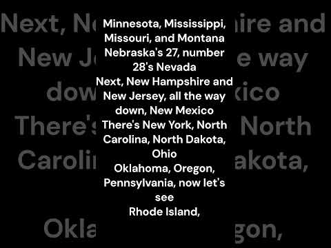 50 States That Rhyme