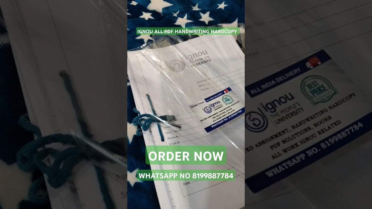 IGNOU SOLVED ASSIGNMENT 2025 - IGNOU SOLVED ASSIGNMENT PDF AND HANDWRITING HARDCOPY