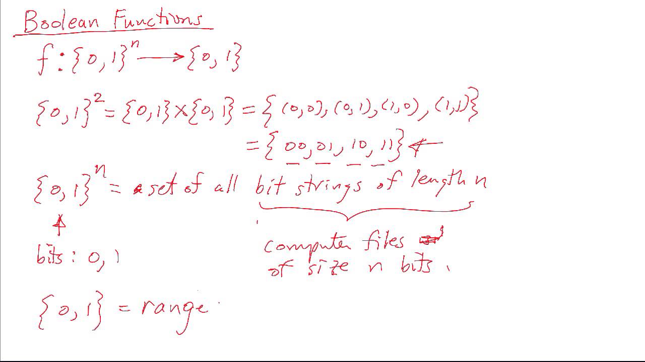Boolean Functions Lesson 1