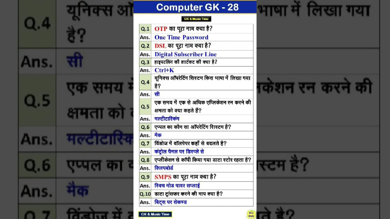 CCC📚📚 important question #cccexam2025 computer knowledge #ccc