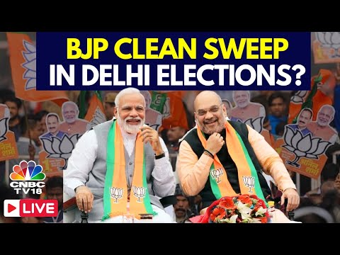 Delhi Election Results 2025 LIVE: BJP Crosses Majority Mark With Leads In 44 Seats | Kejriwal | N18L