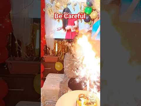 Be careful of birthday candles #birthday #candle #blast #baby # #cutebaby #shorts #sparkle #safe