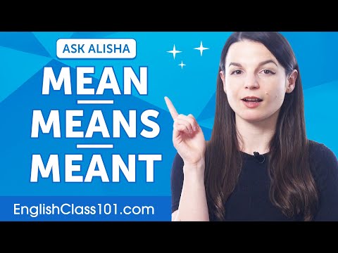 How to Use the Verb "To Mean" | English Grammar for Beginners