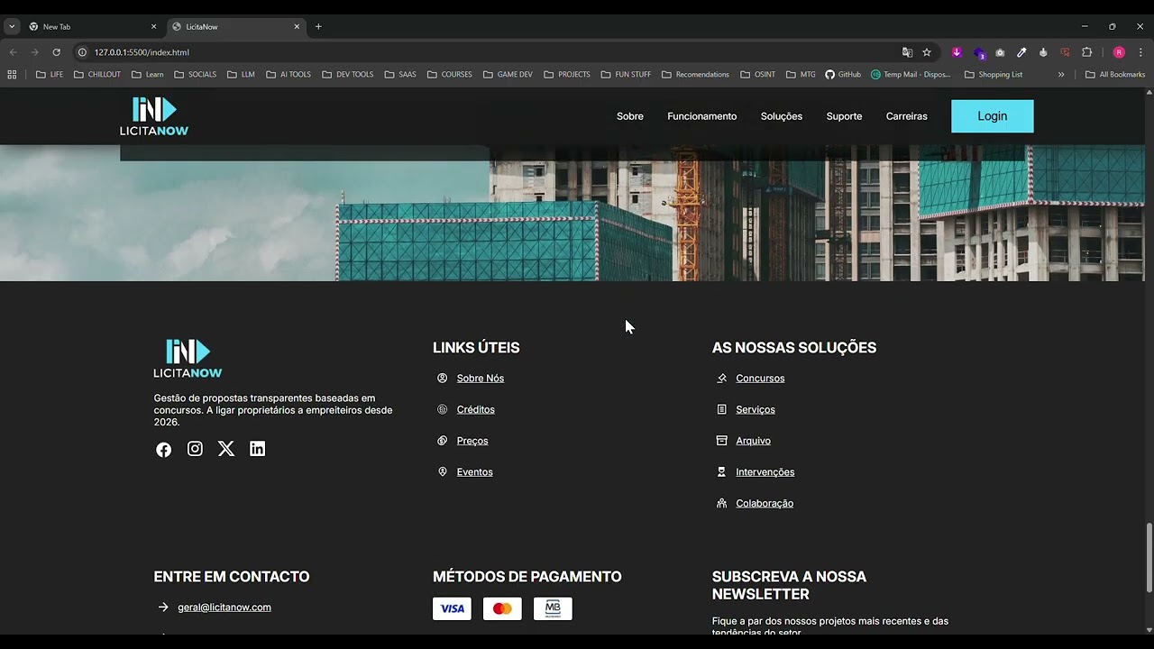 Desafio Técnico Frontend – Refatorização e Implementação da Landing Page LicitaNow (HTML & CSS)