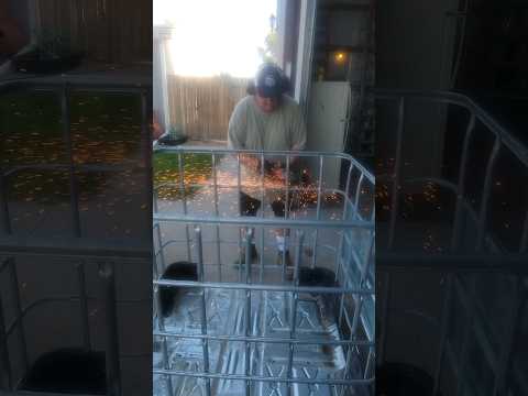 Preparing an IBC Tote for Firewood