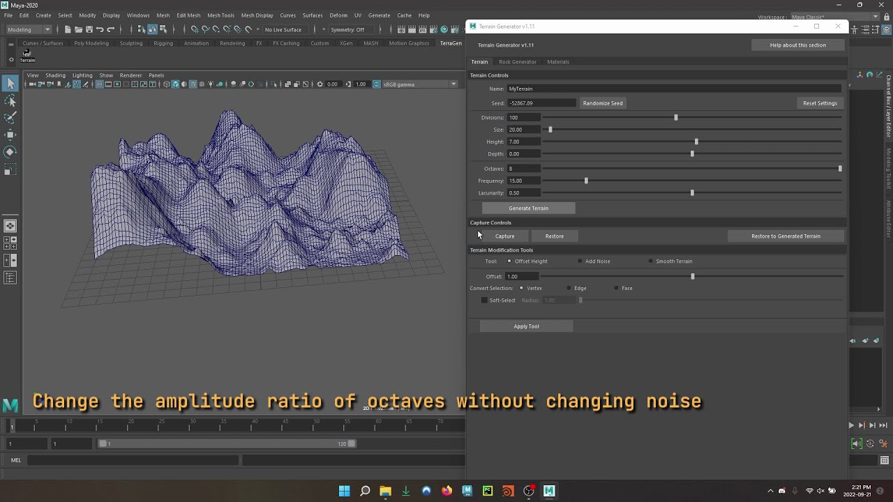 Terrain Generator (Maya Python Scripting)