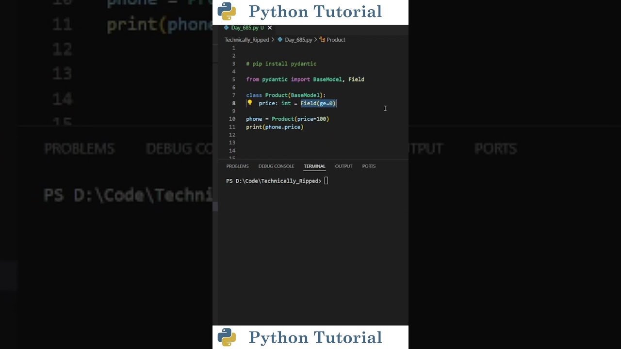 Validating Numbers With Pydantic | Python Tutorial