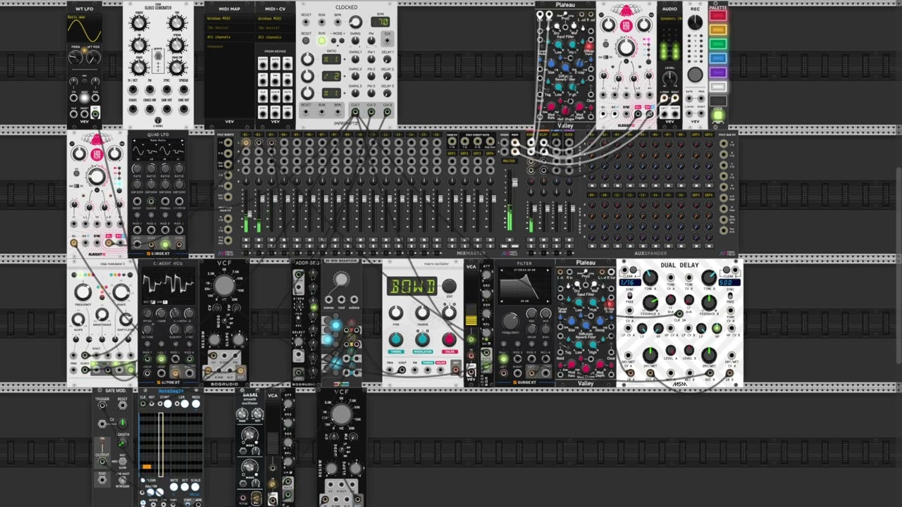 VCV rack patch preview - neutral ambient loop